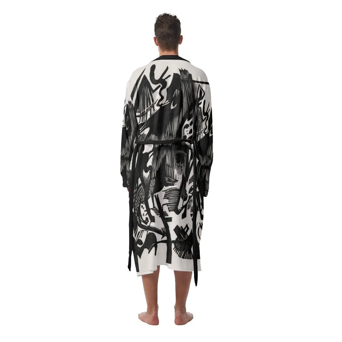 Birth of the Wolves by Franz Marc Art Heavy Fleece Robe