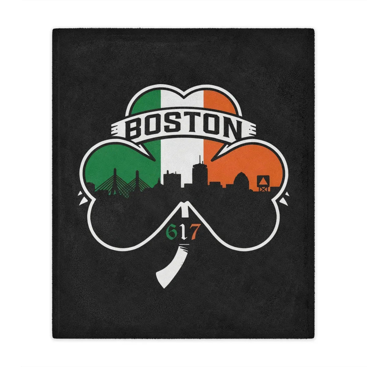Irish Boston Massachusetts 617 Blanket - Celtic Charm for Your Home